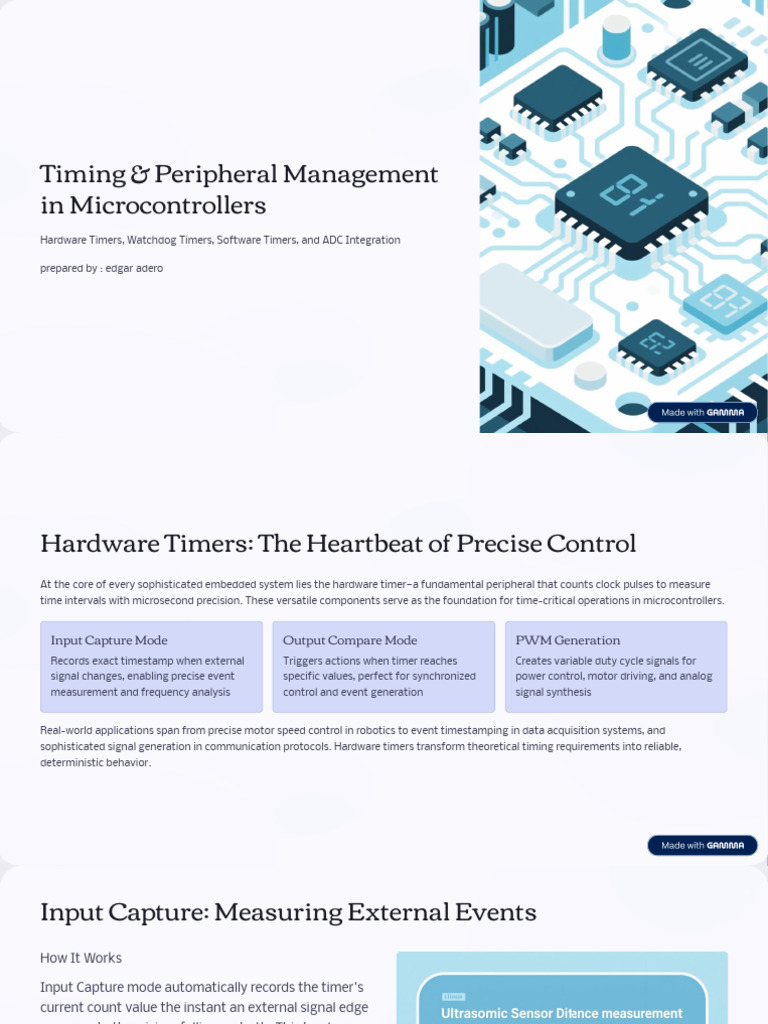 Topic 7 Timing-and-Peripheral-Management-in-Microcontrollers | PDF ...