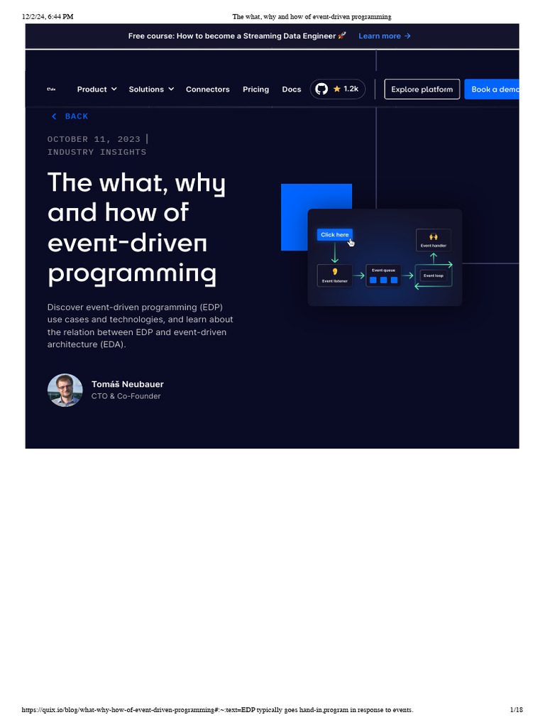 The What, Why and How of Event-driven Programming | PDF | Computer ...