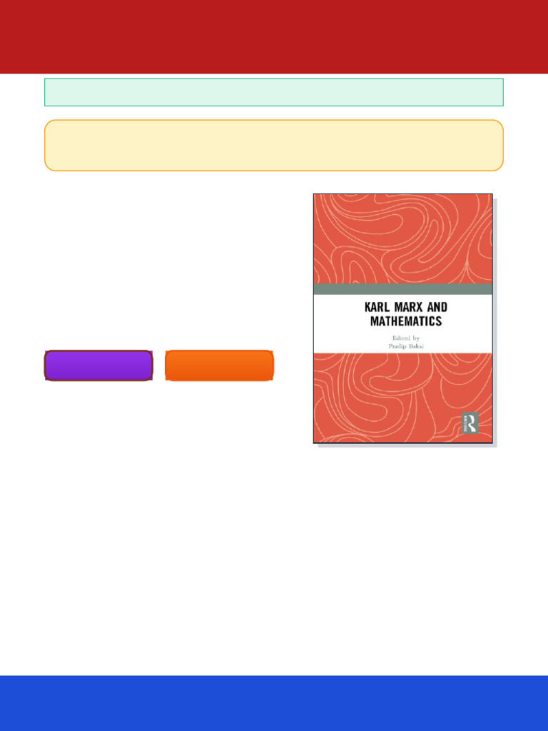 Karl Marx and Mathematics 1st Edition Pradip Baksi Ebook Complete ...