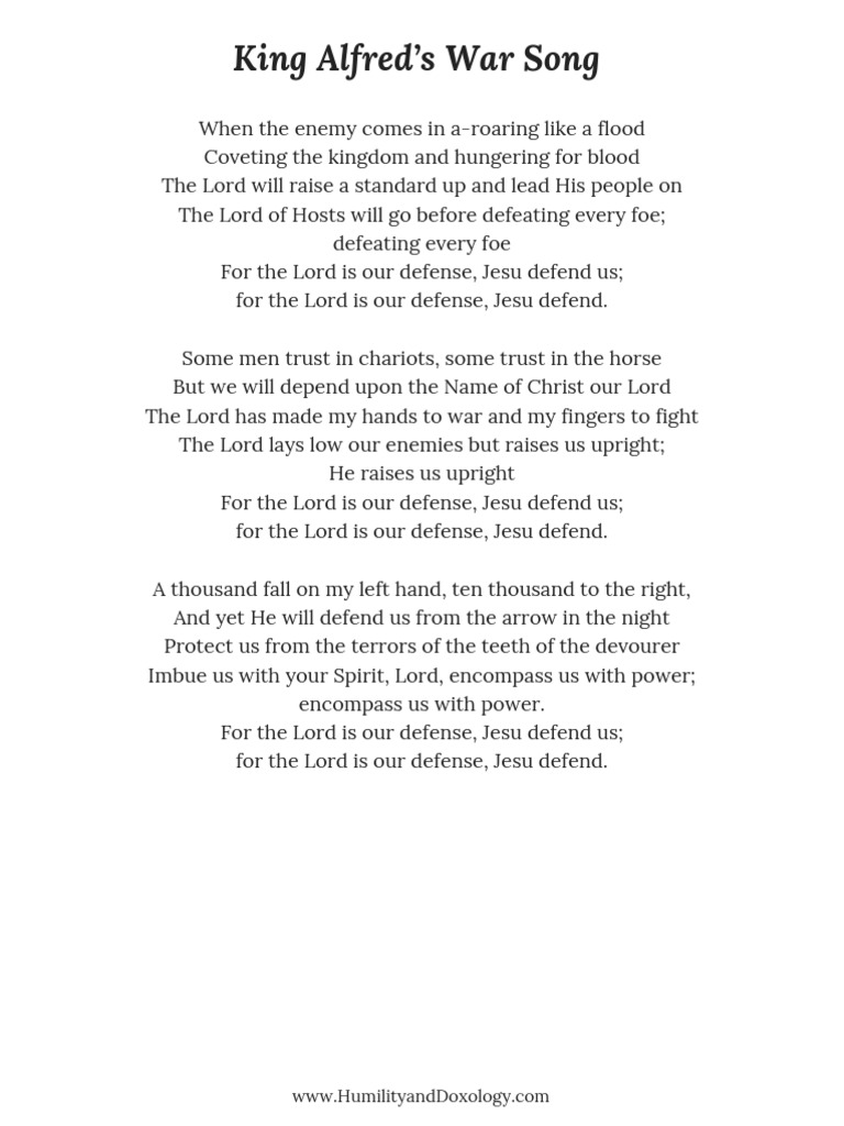 King Alfred's War Song: Divine Defense | PDF