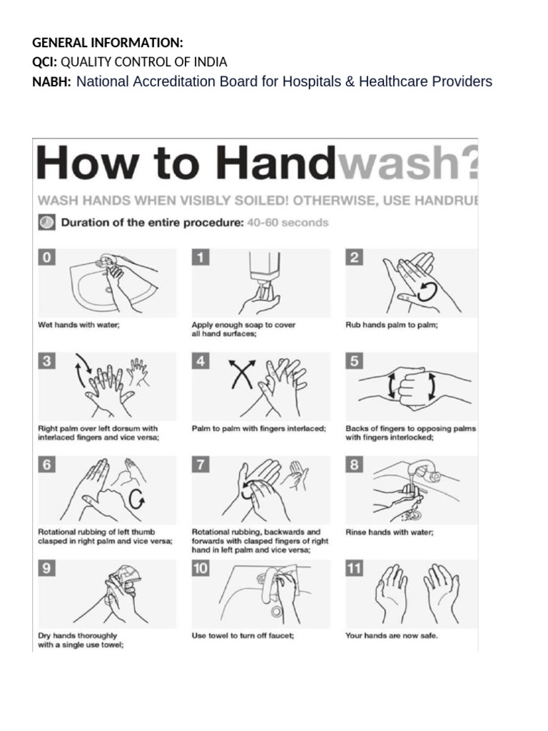 Nabh Qci Training Handout | PDF | Surgery | Health Care