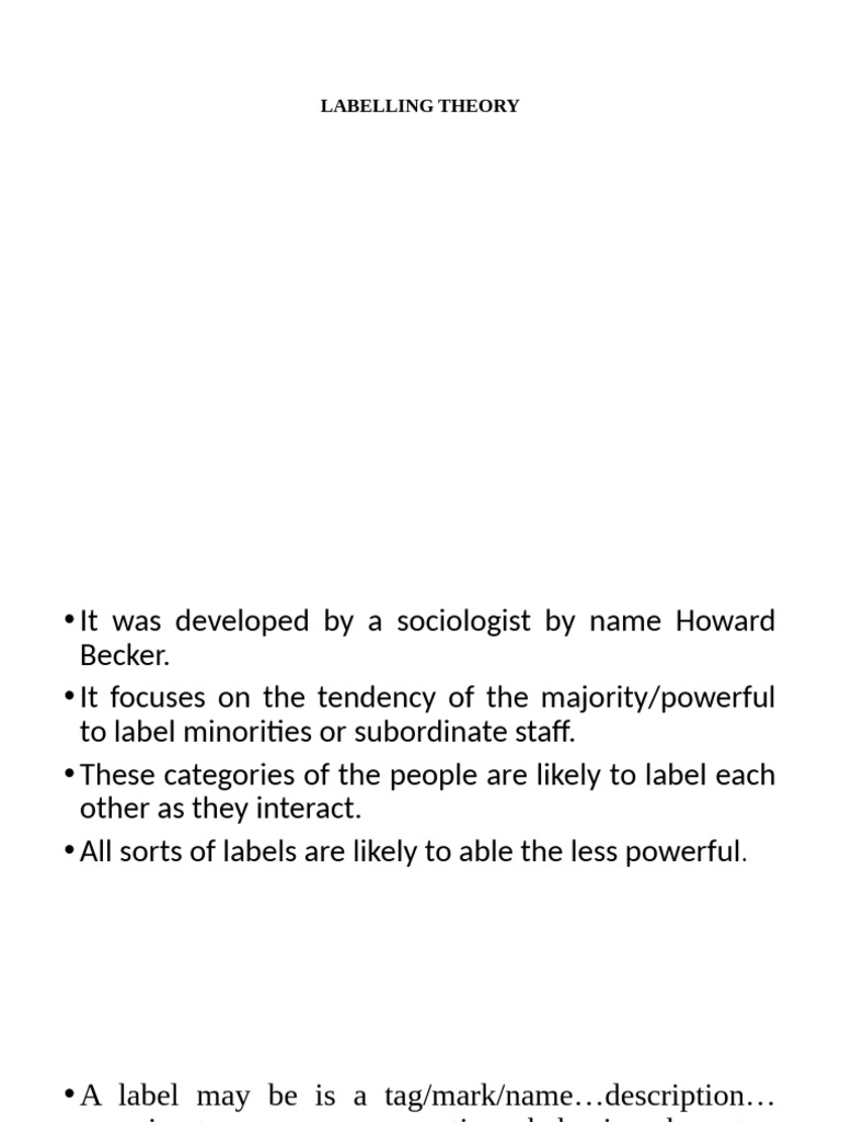 Understanding Labelling Theory in Education | PDF