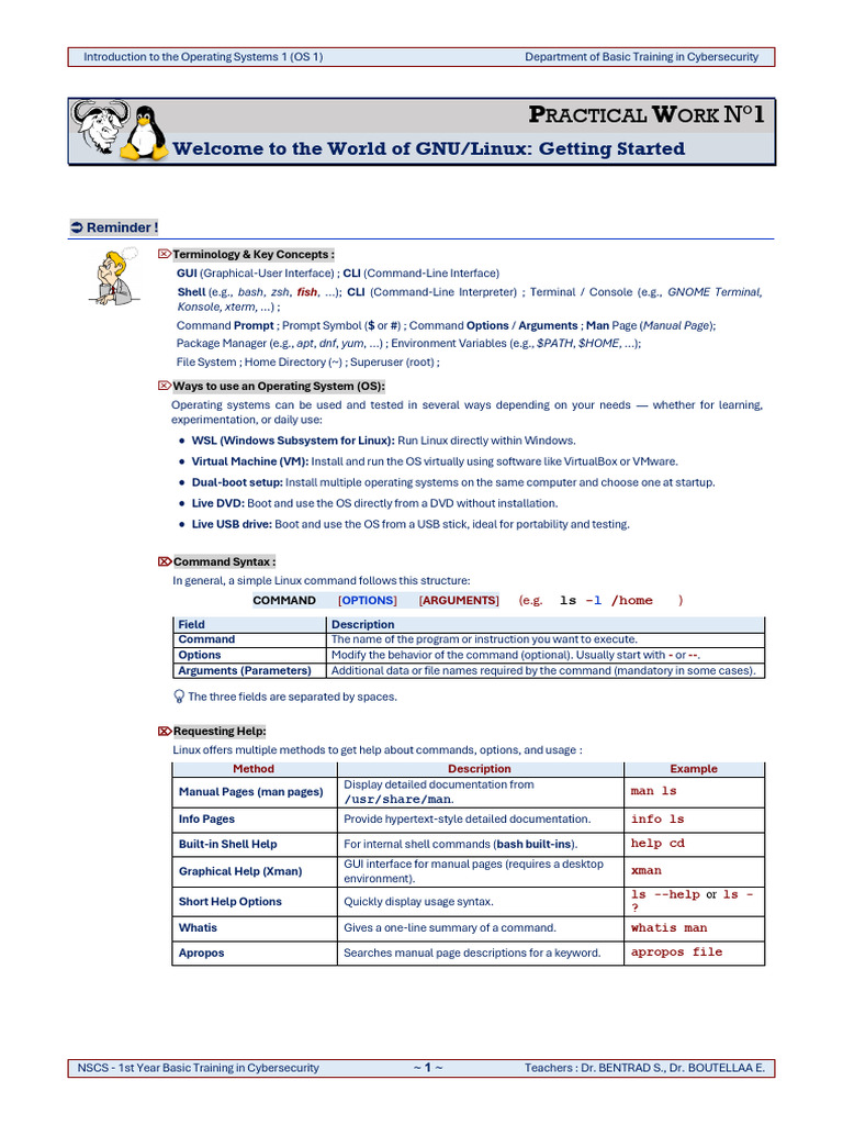 NSCS - OS1-Lab 1 - Part 1 Solution | PDF | Command Line Interface ...