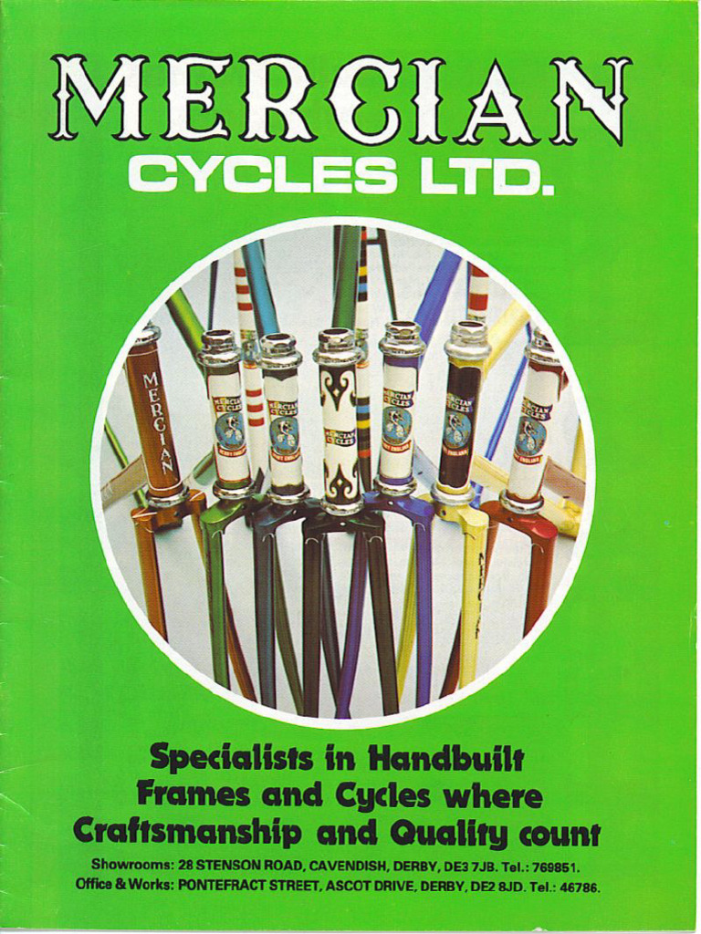 Mercian Cycles 1981 Brochure | PDF