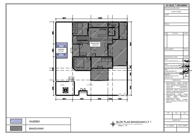 Blok Plan Lantai 1 | PDF