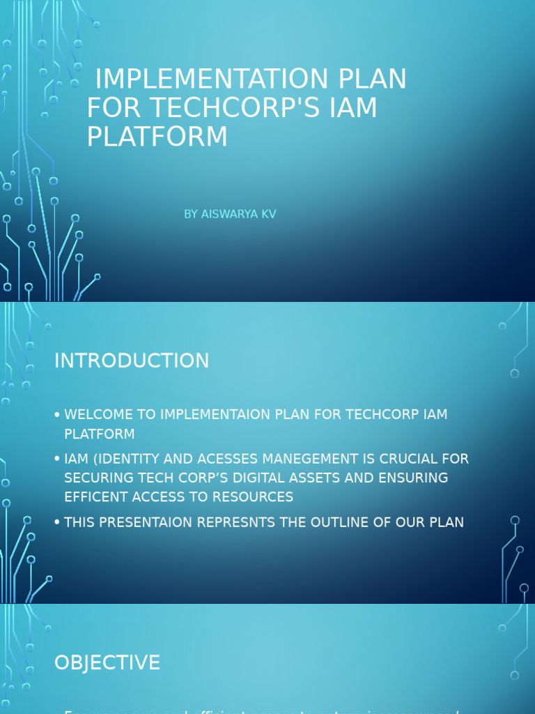 Implementation Plan for TechCorp's IAM Platform | PDF