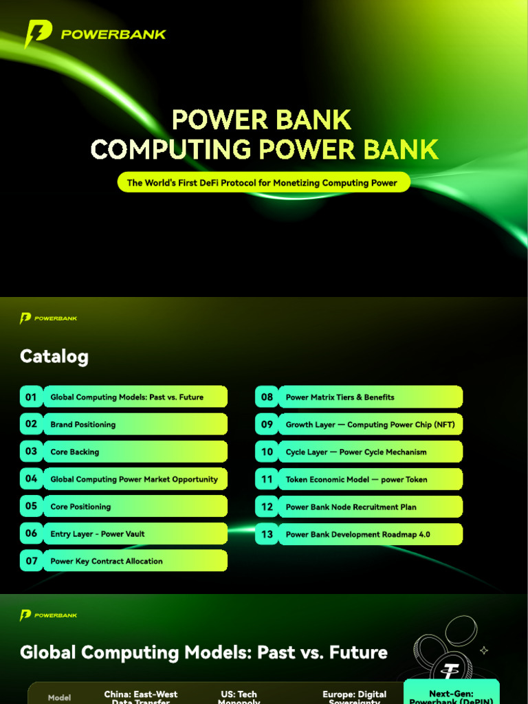 Power Bank Pitchdeck_EN | PDF | Decentralization | Computing