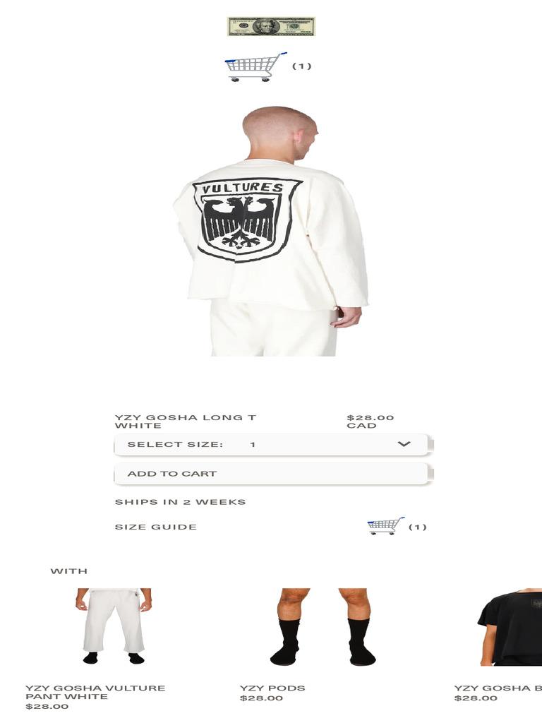Yzy Gosha Long T White | PDF