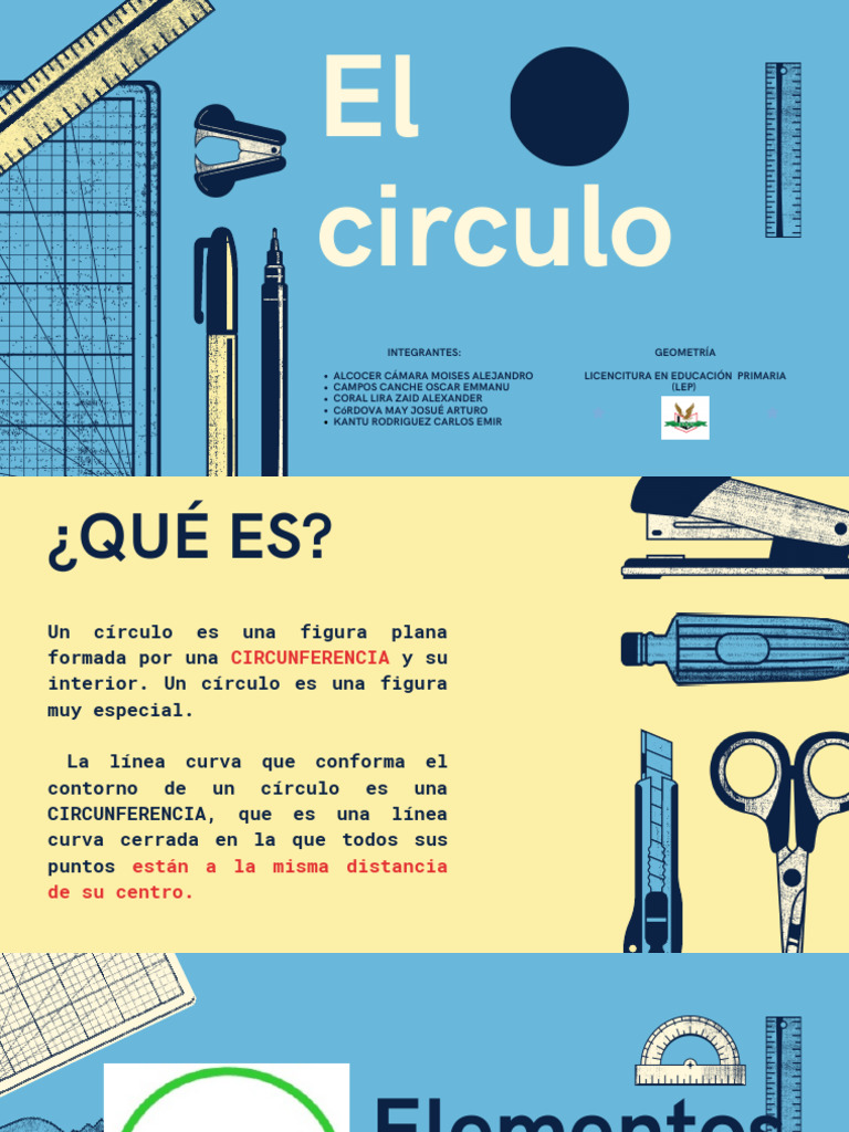 Elementos y Cálculos del Círculo | PDF