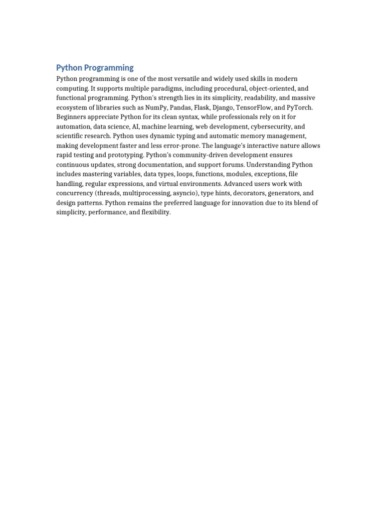 Python Programming | PDF