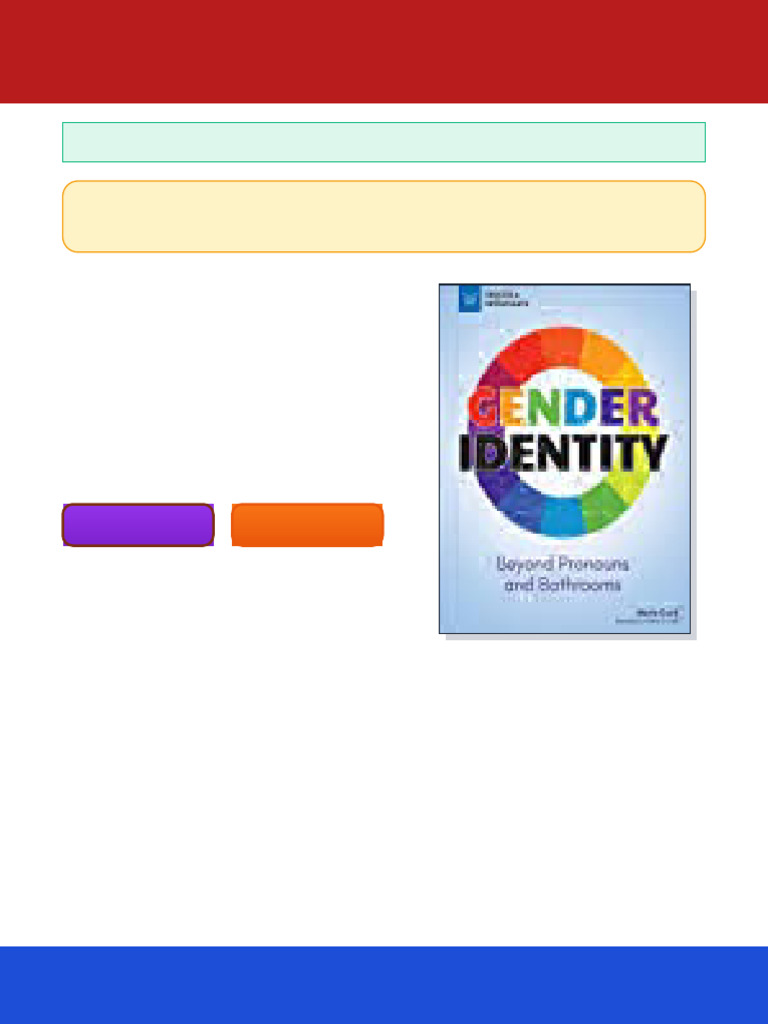 Gender Identity Beyond Pronouns and Bathrooms Maria Cook Ebook Pro ...