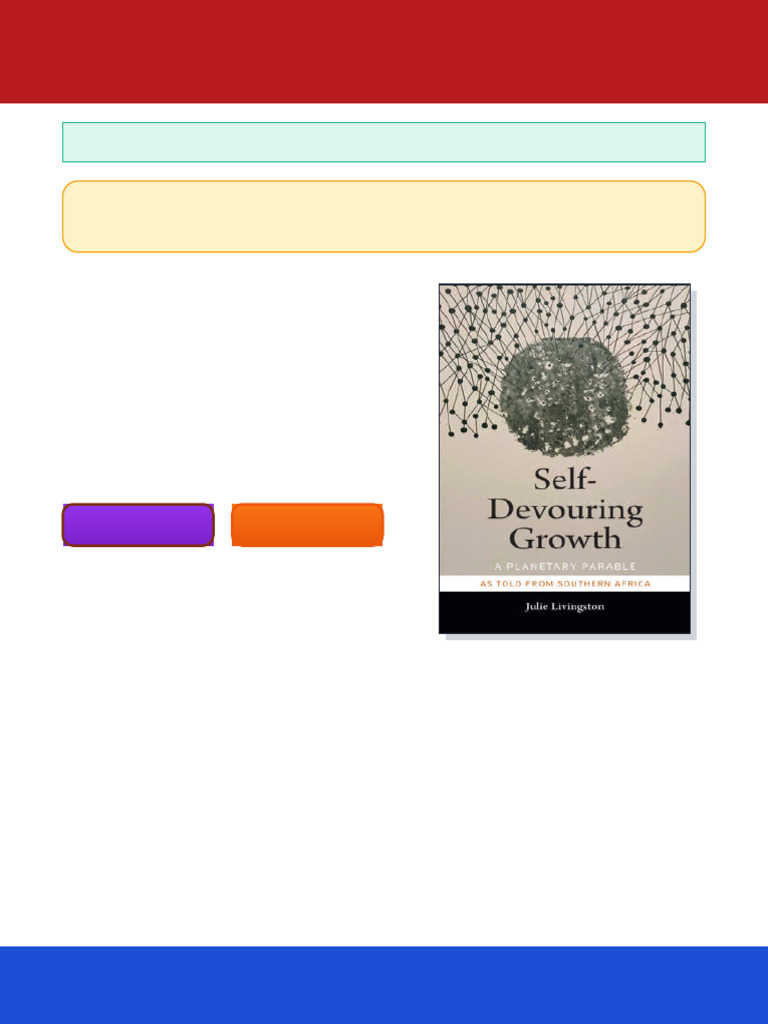 Self Devouring Growth A Planetary Parable As Told From Southern Africa ...