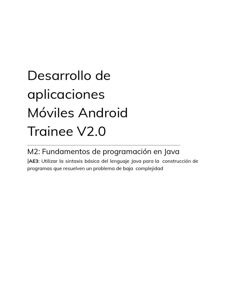 Manua Fmaterial de Lectura M2L3 | PDF | Tipo de datos | Java (lenguaje ...