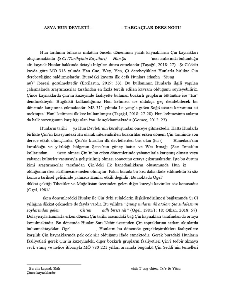 Asya Hun Devleti̇ Akhunlar Tabgaçlar 2 6 | PDF