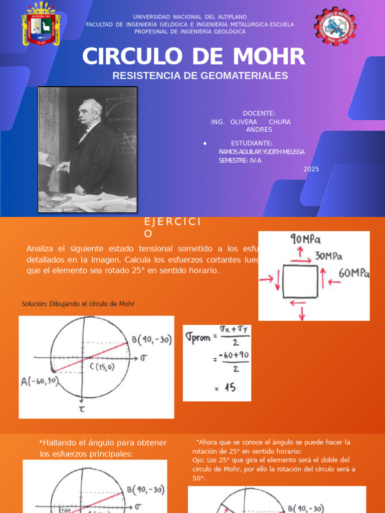 Circulo de Morh | PDF | Esfuerzo cortante | Mecánica