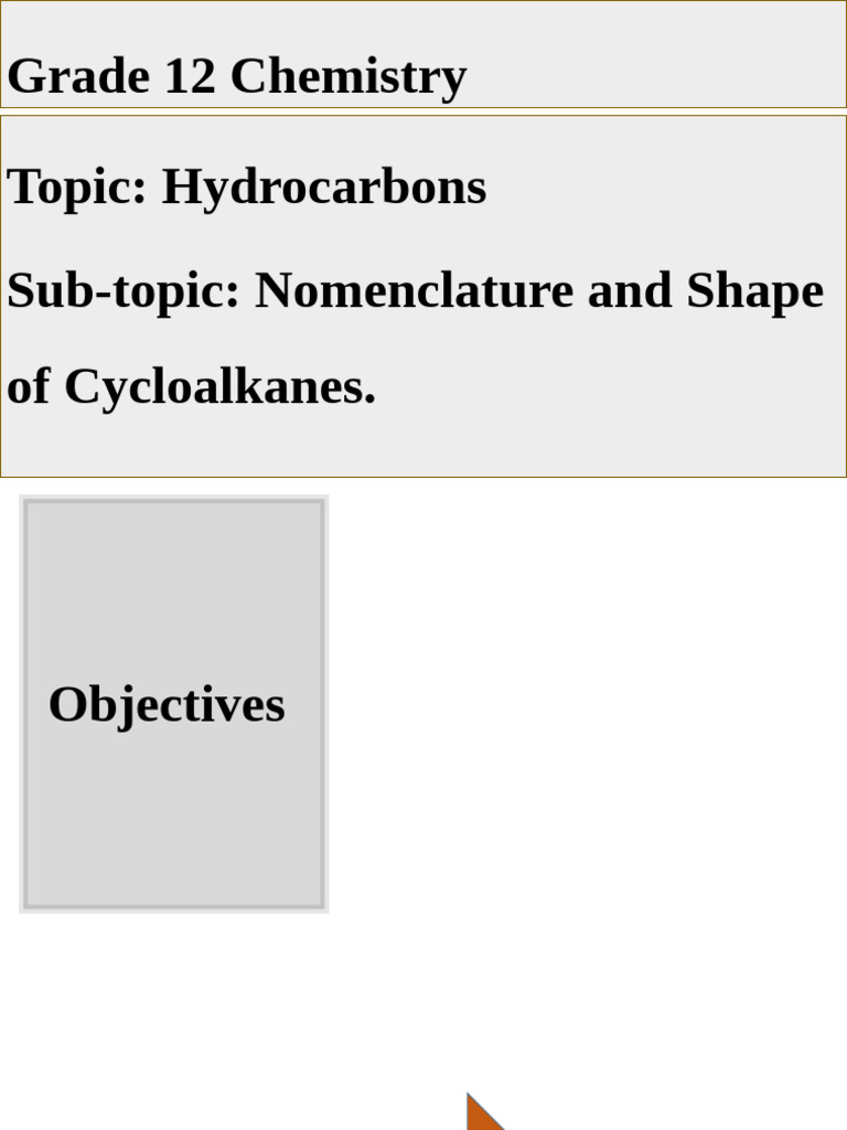 Nomenclature of Cycloalkanes | PDF | Alkane | Molecules