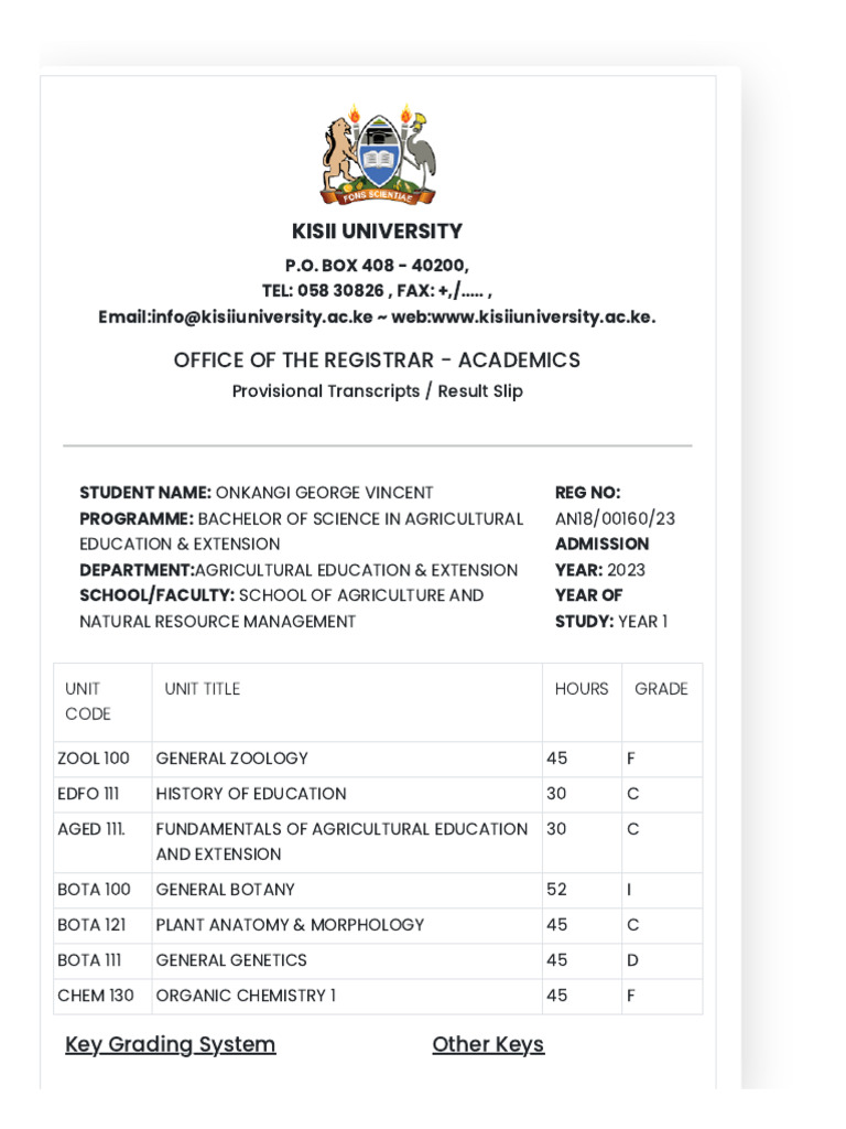 Kisii University (8) | PDF | Biology