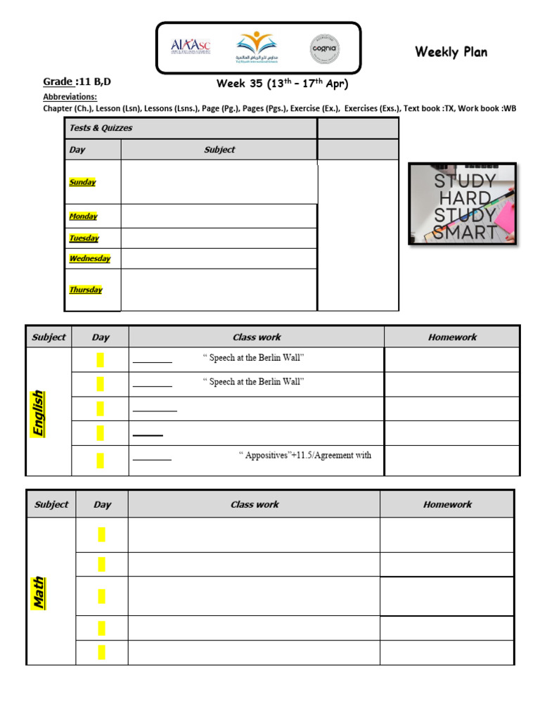 Week 35 Gr.11B, D (13th - 17th Apr) | PDF | Physical Sciences | Physics