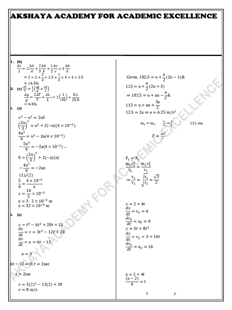 12 TH Jee 11th Full Syllabus 27 TH Oct 2025 Ans Key | PDF | Heat | Heat ...