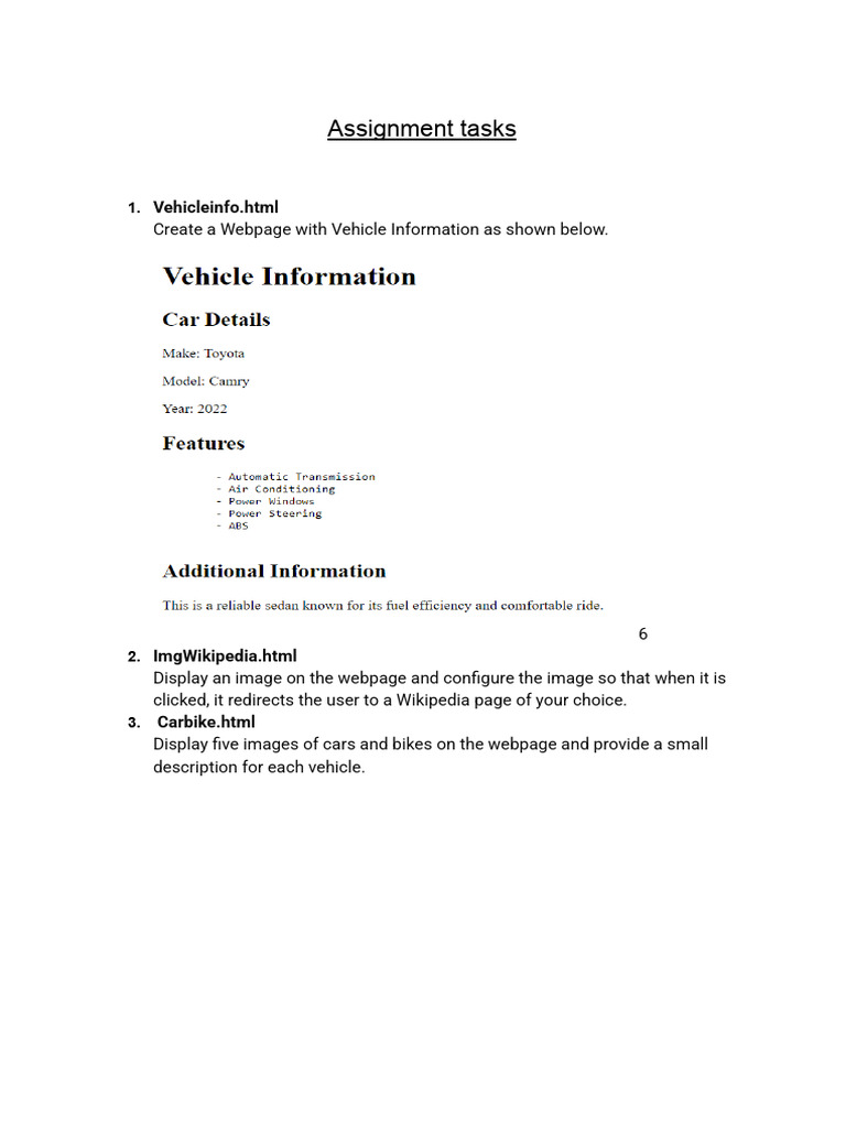 Web Development Assignment Tasks Guide | PDF