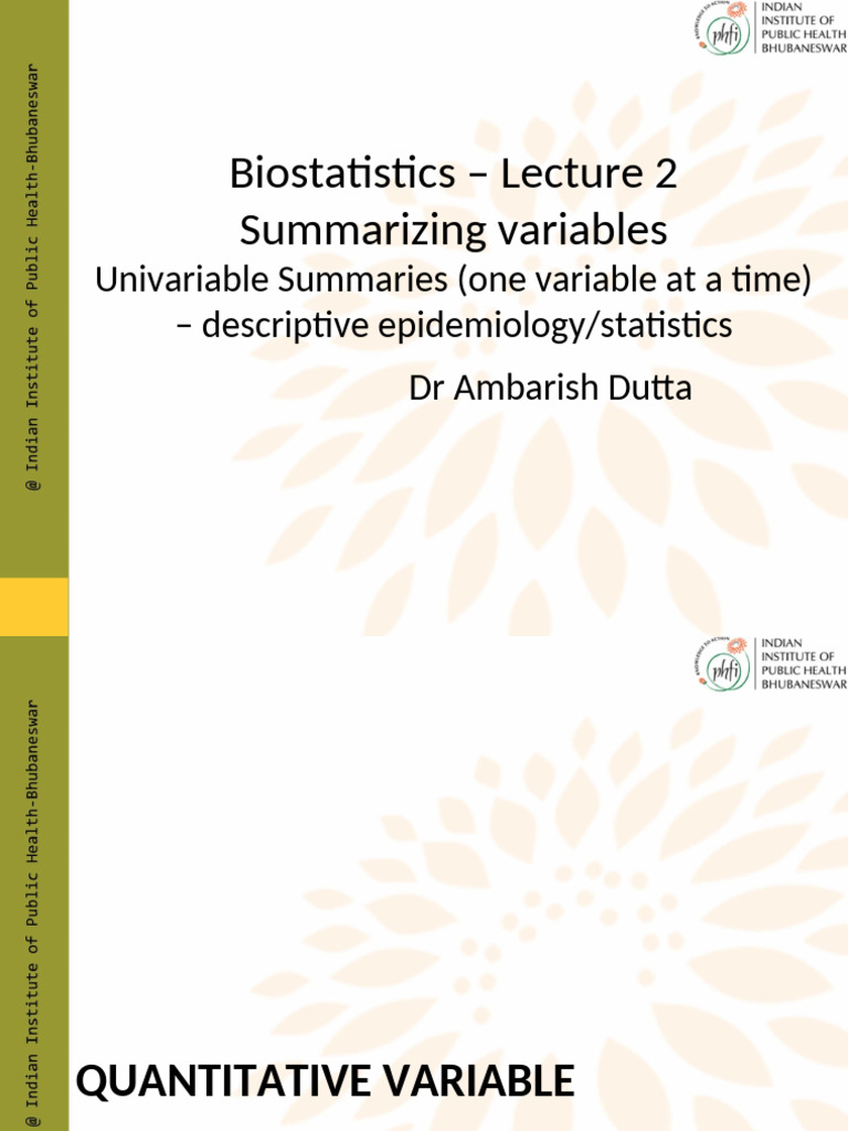 1 Summarizing Variables (Univariable Summaries) | PDF | Quartile ...