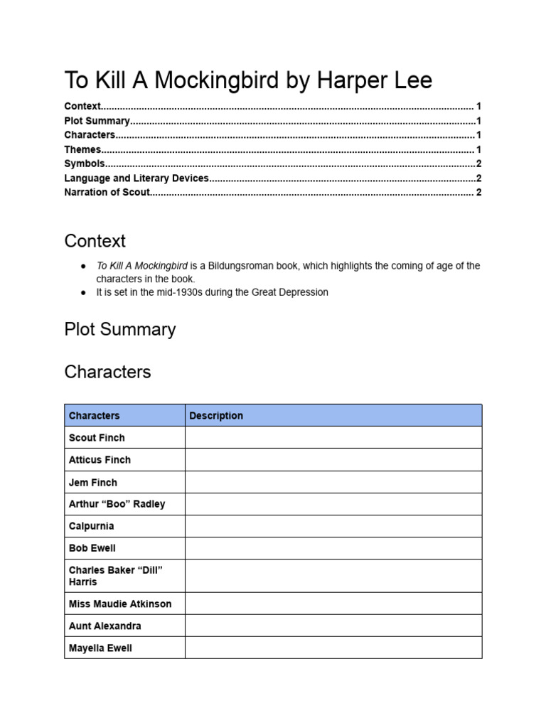 Analysis of To Kill A Mockingbird | PDF | To Kill A Mockingbird