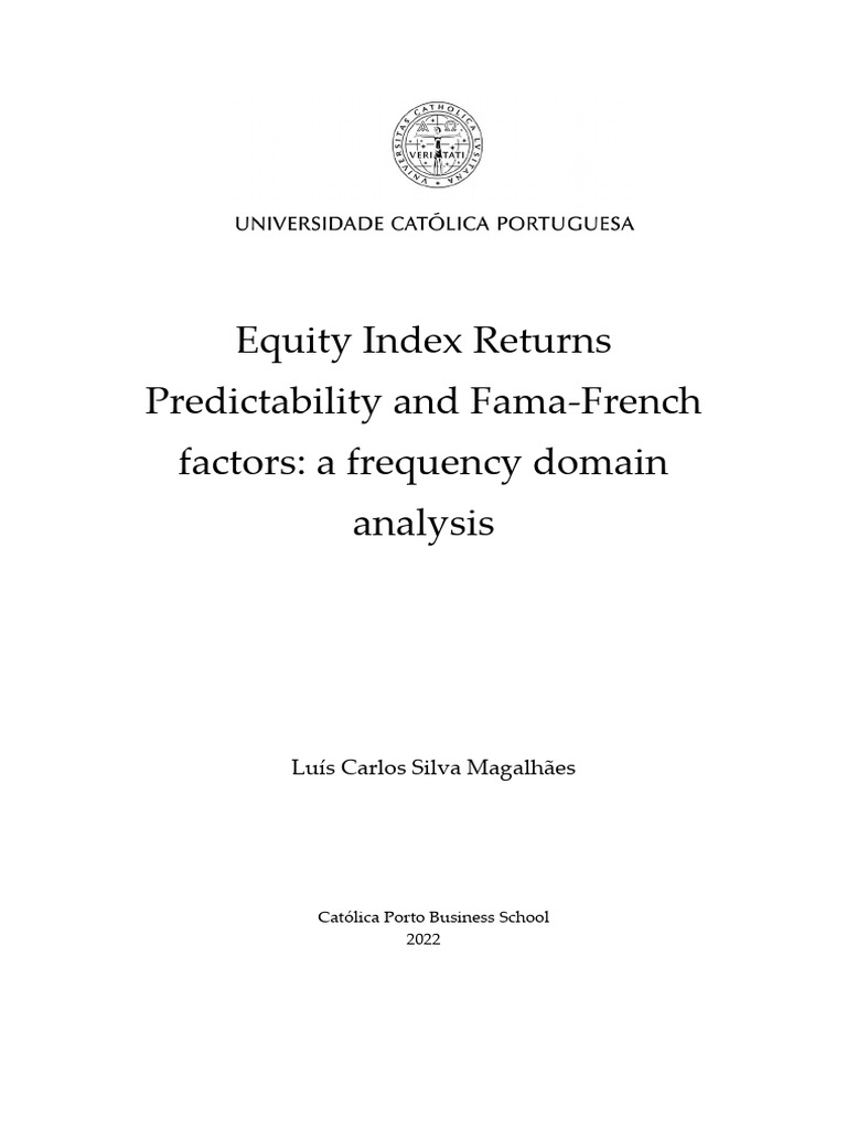 Fama-French Factors and Equity Returns Analysis | PDF | Wavelet ...