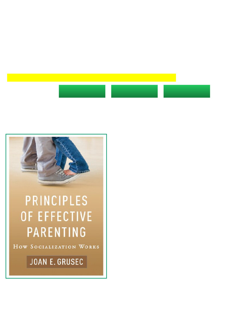(Ebook) Principles of Effective Parenting: How Socialization Works by ...