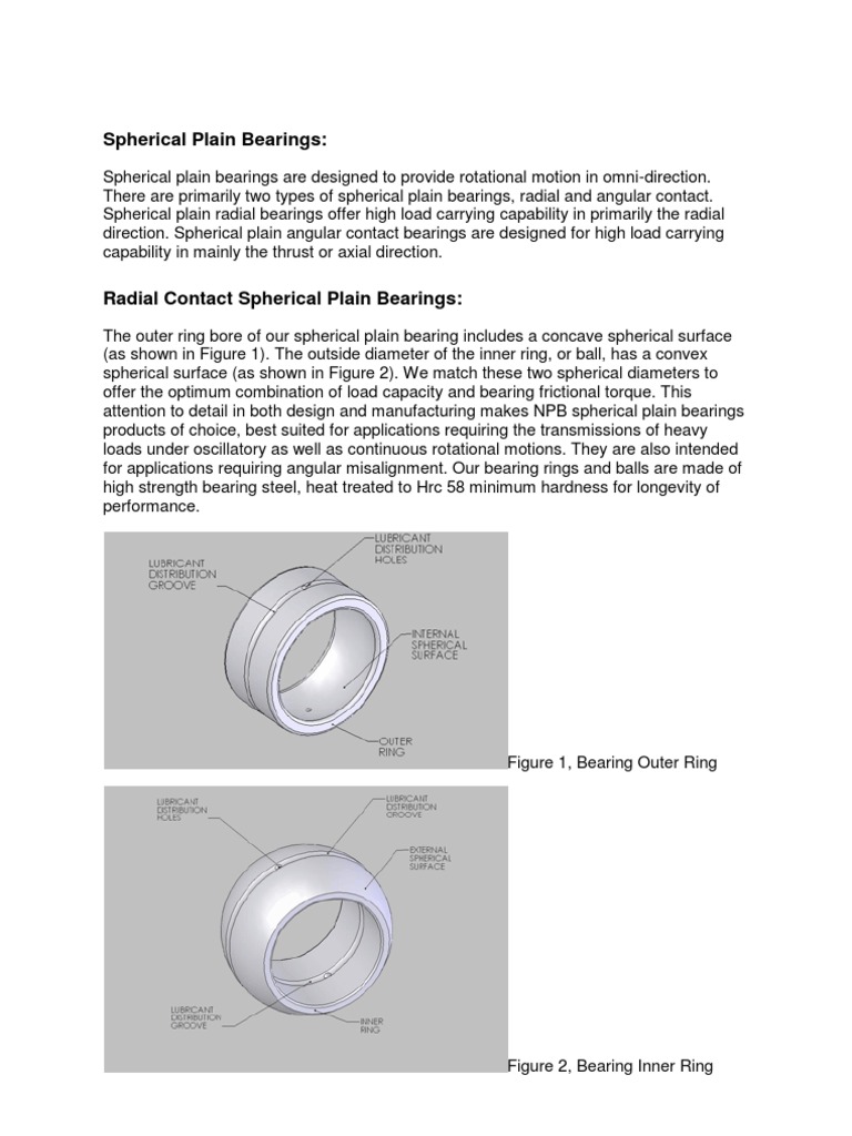 Spherical Plain Bearings Overview | PDF | Bearing (Mechanical) | Lubricant