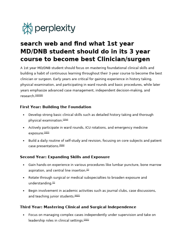 Search Web and Find What 1st Year MD - DNB Student S | PDF | Doctor Of ...