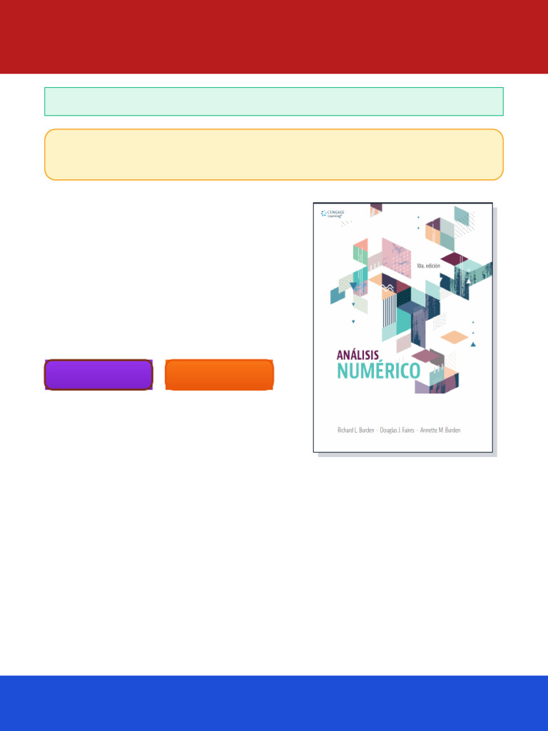 Analisis Numerico 10th Edition Richard L. Burden & J. Douglas Faires ...