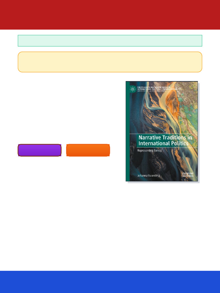 Narrative Traditions in International Politics: Representing Turkey 1st ...