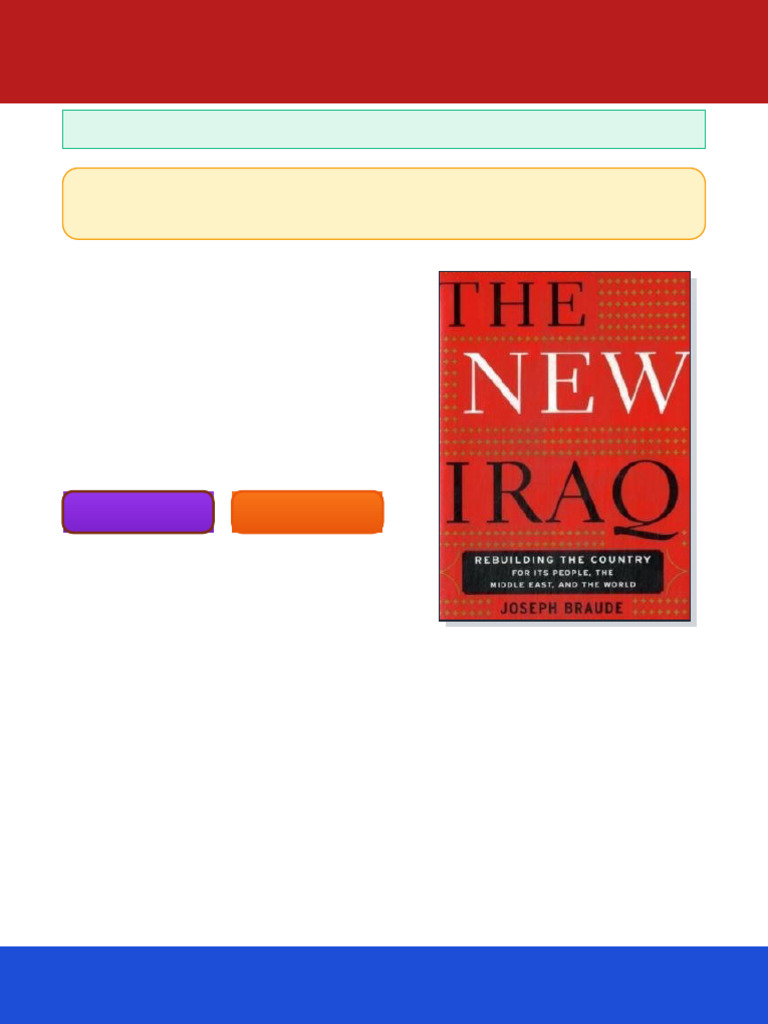 The New Iraq First Edition Joseph Braude ebook immediate reading link ...