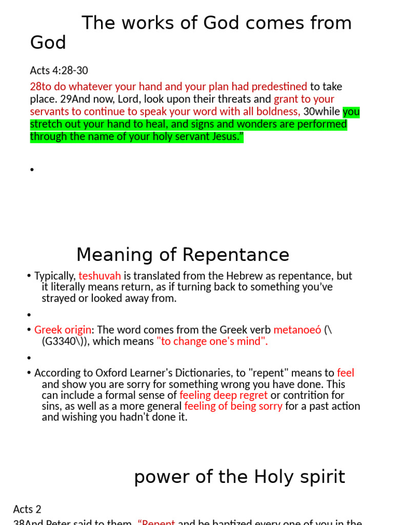 The Works of God Comes From God. | PDF | Jesus | Acts Of The Apostles