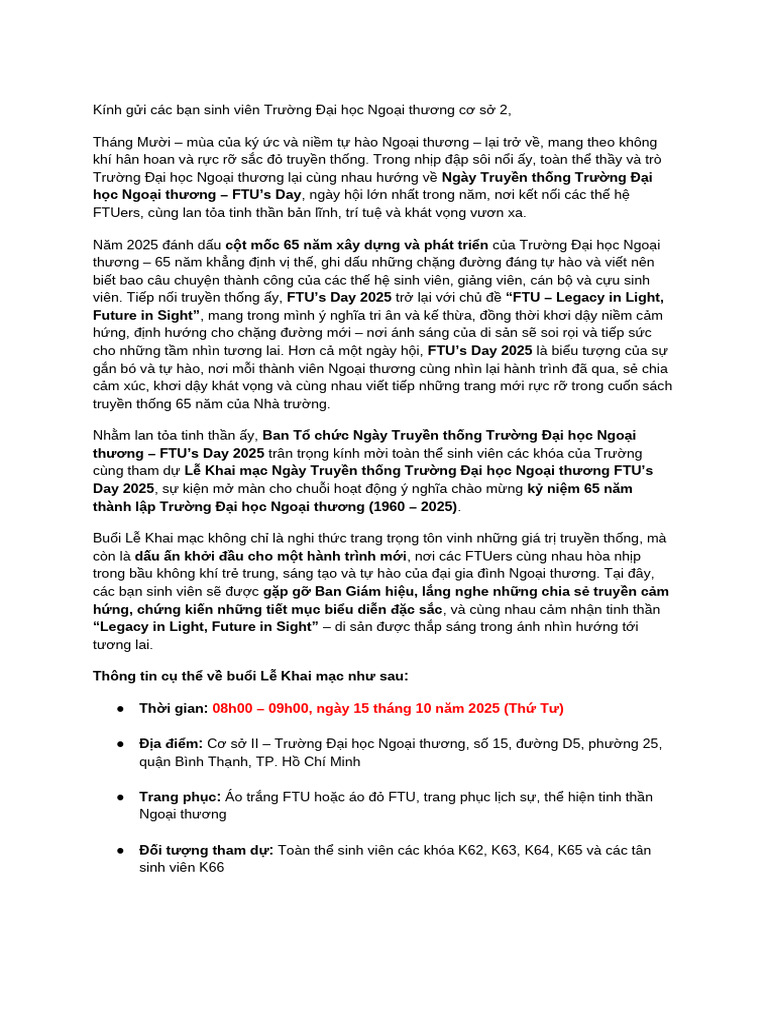 (ĐTN) (Fd25) Mail M I Sinh Viên Câc Khóa Tham D Fd25 | PDF