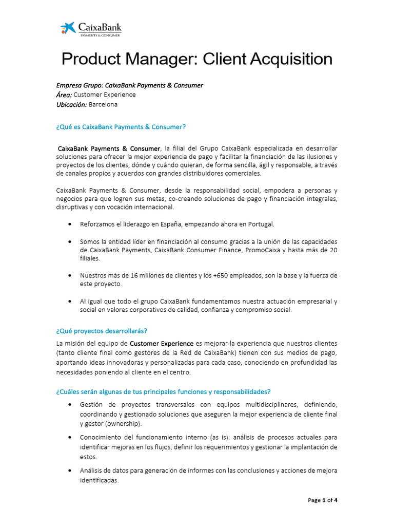 JD Product Manager Client Acquisition CPC | PDF | Business