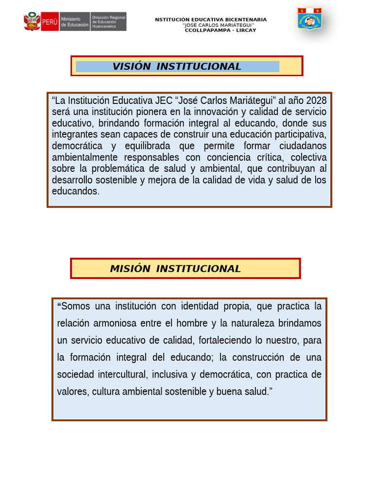 Vision Mision de Ie. Jcm (1) | PDF