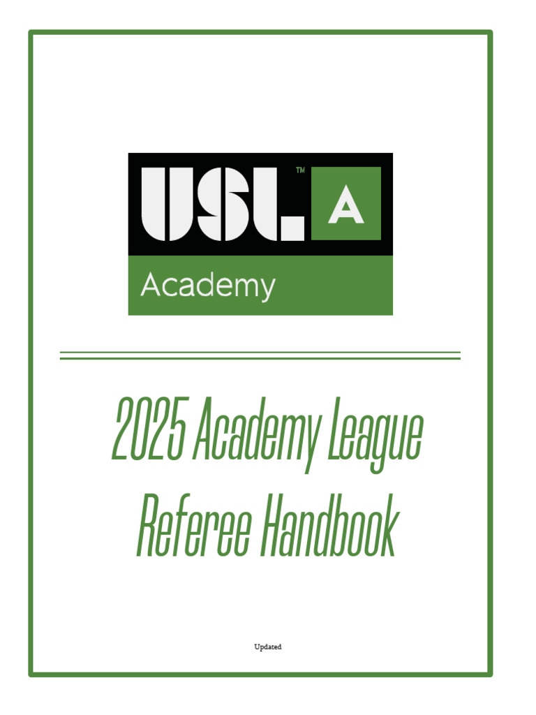 2025 Usla Referee Handbook | PDF | Association Football | Sports Rules ...
