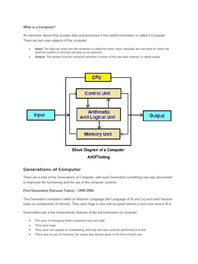 Generations of Computers | PDF | Integrated Circuit | Electronics