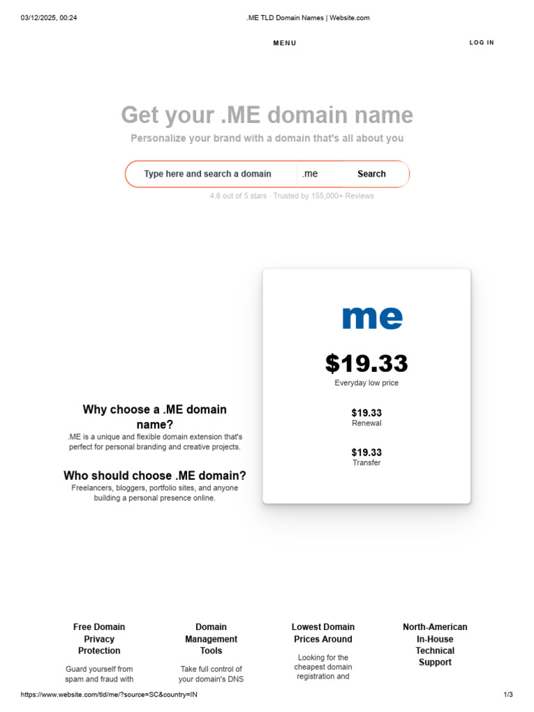 ME TLD Domain Names | PDF | Domain Name | Websites