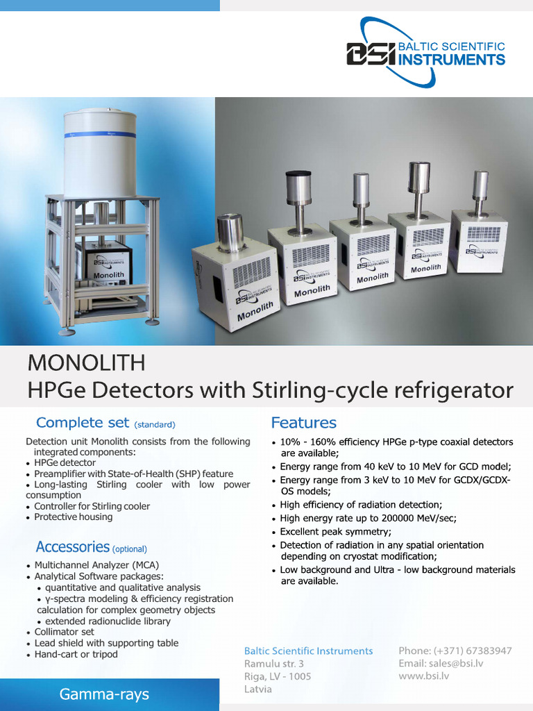 Monolith HPGe Detection Unit Overview | PDF