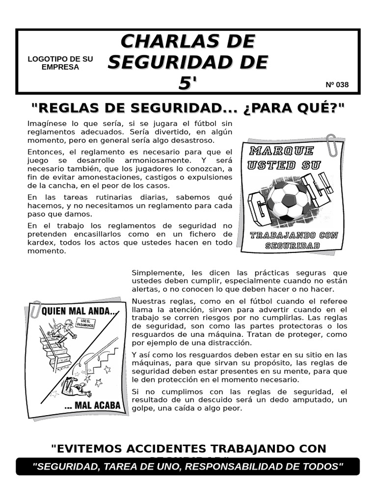 Reglas de Seguridad en el Trabajo | PDF