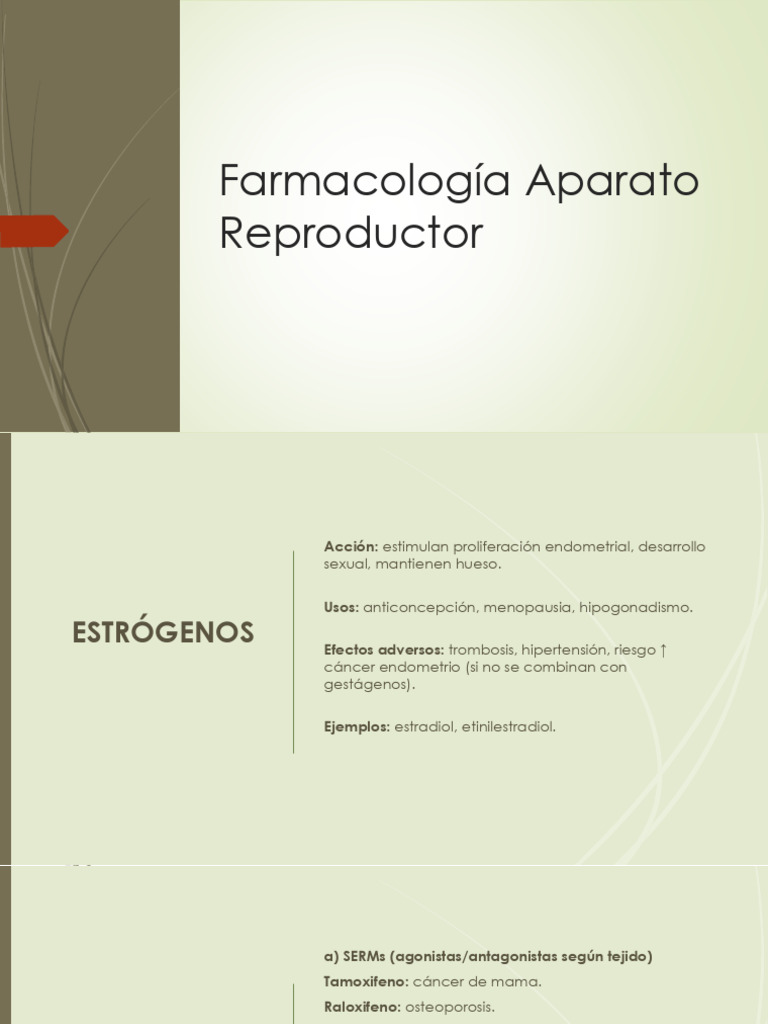 farmacologia del aparato reproducor | PDF | Sistema endocrino | La salud de la mujer