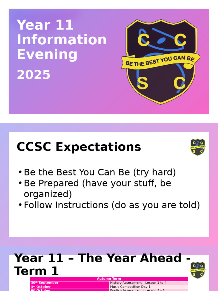 Year 11 Info Evening | PDF | Qualifications | Student Assessment And ...