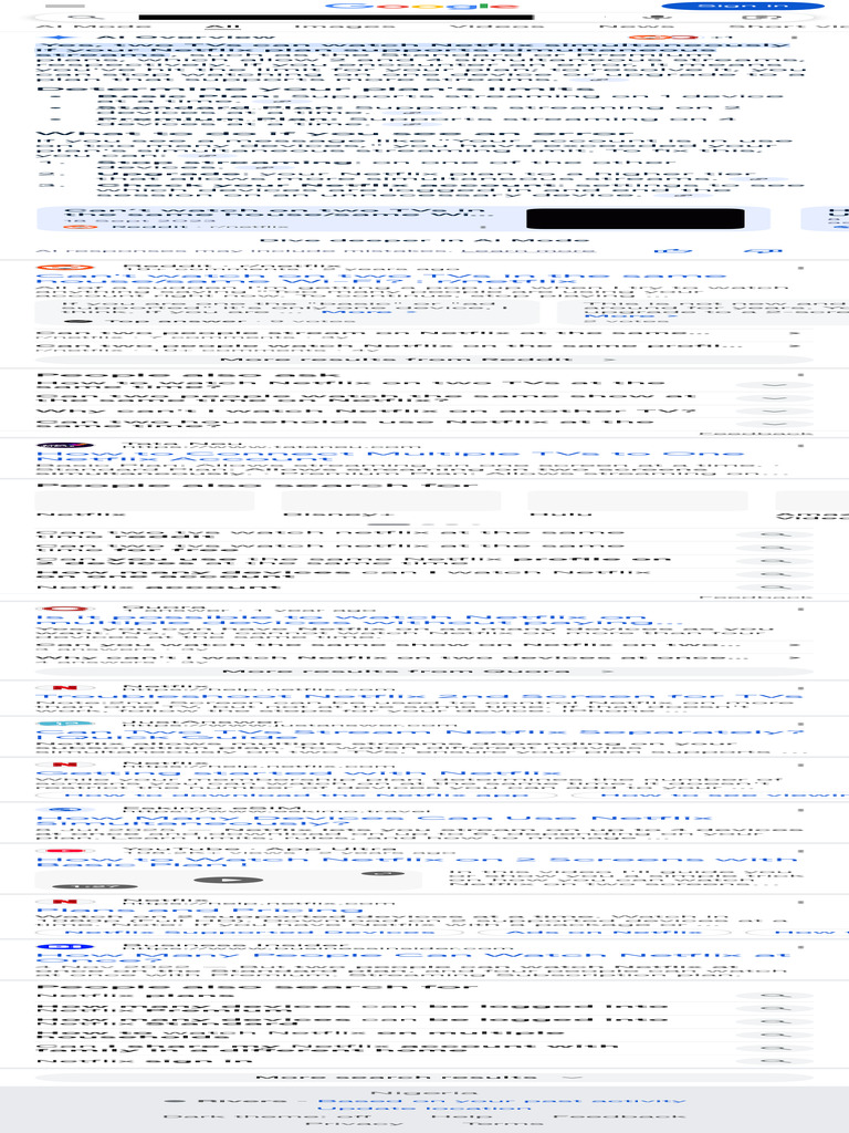 Can Two Tvs Watch Netflix at The Same Time - Google Search | PDF ...