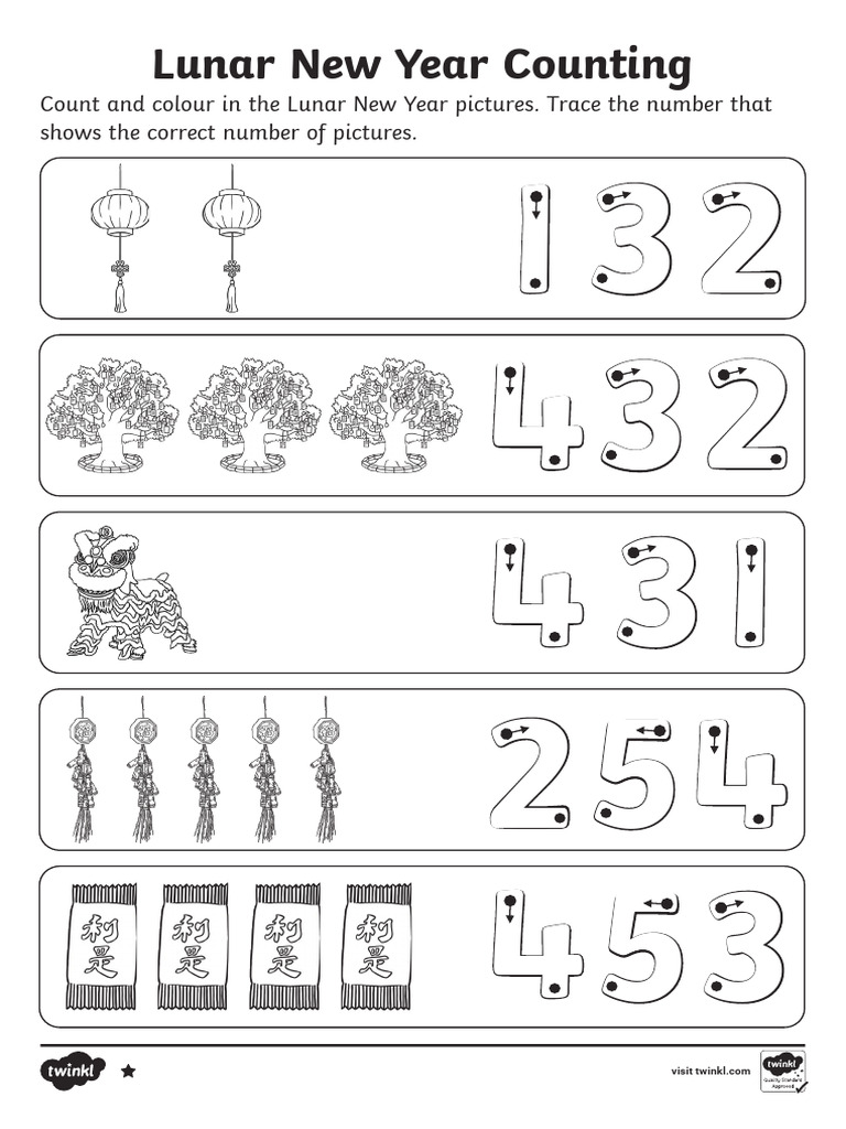 Lunar New Year Counting Activity | PDF