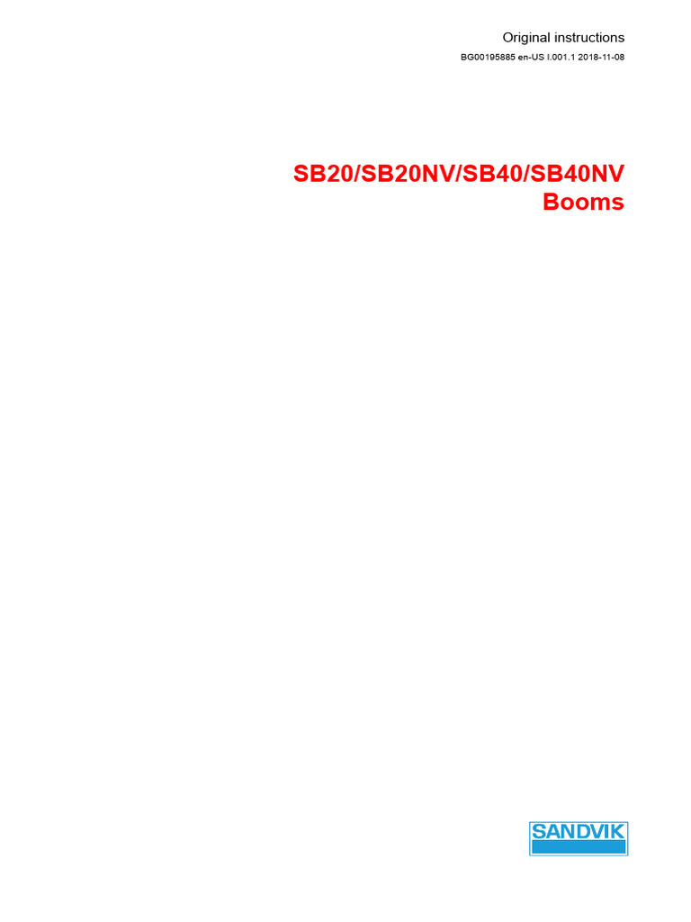 s05-1 Sb40 - Sb40nv Booms (i) | PDF | Piston | Valve