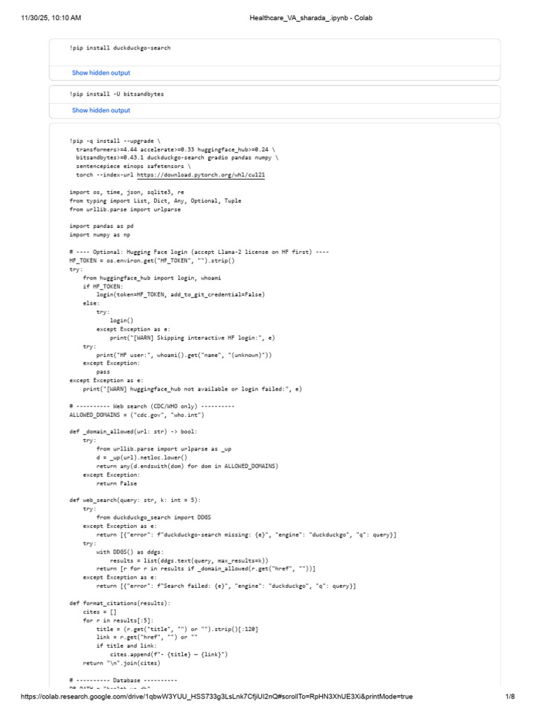 Healthcare VA Sharada .Ipynb - Colab | PDF | Software Engineering ...