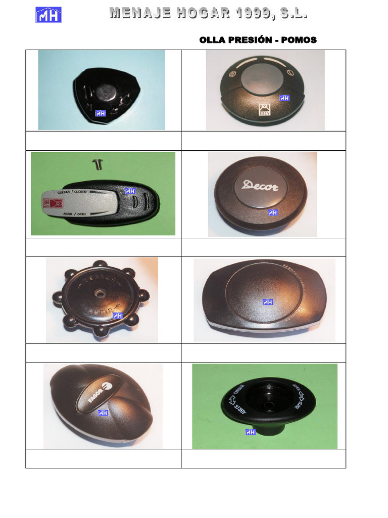 Pomos y Accesorios para Electrodomésticos | PDF
