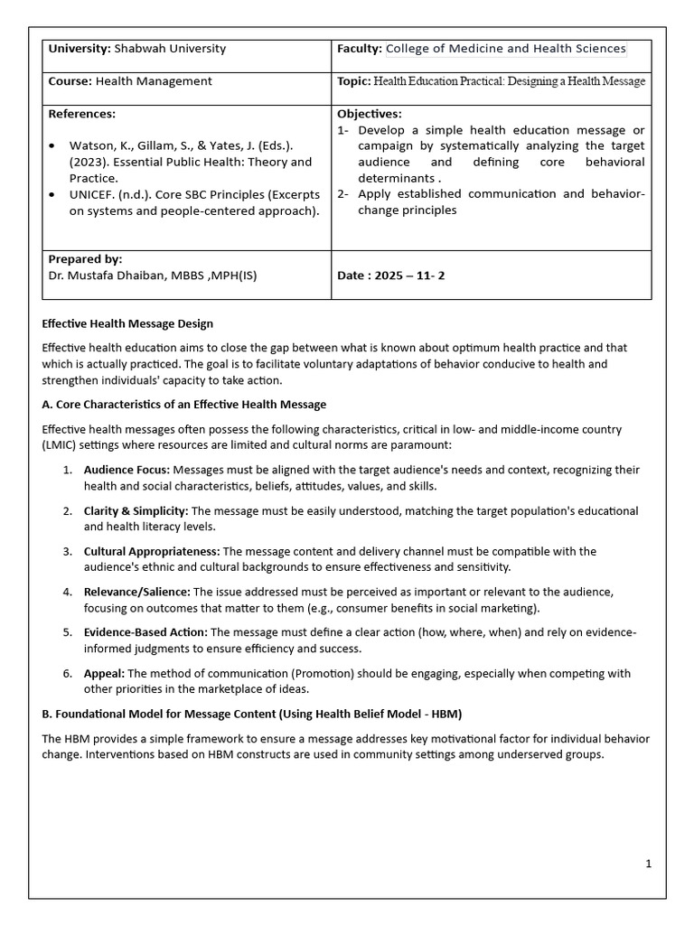 Designing Effective Health Messages | PDF | Psychological Concepts ...